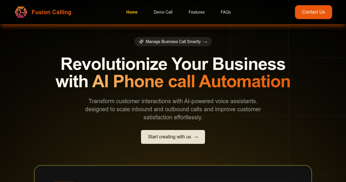 Fusion Calling | AI Phone Call Automation for Businesses